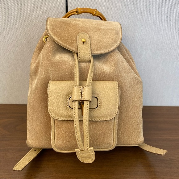 Gucci | Bags | Gucci Vintage Small Suede Backpack | Poshmark